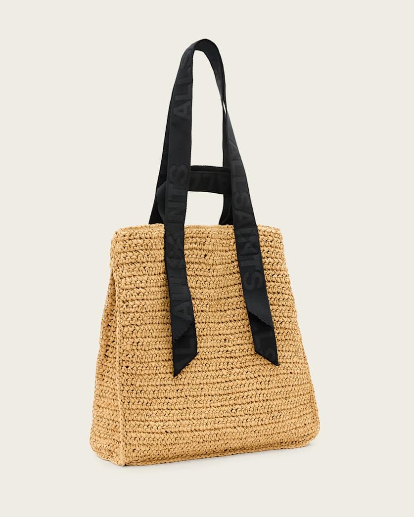 Lullah Woven Straw Tote Bag ALMOND | ALLSAINTS US